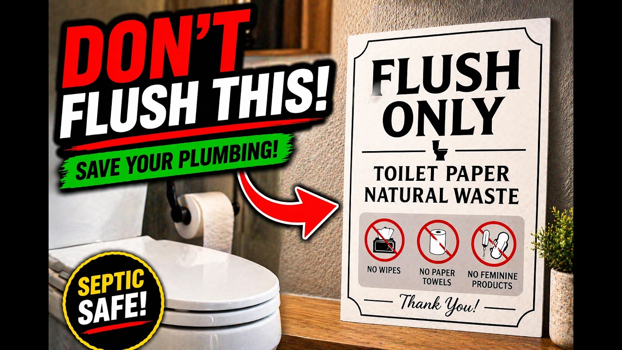 Flush Only Toilet Paper Sign Review | Protect Your Plumbing & Septic System