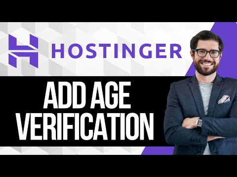 How to Add Age Verification in Hostinger Website Builder