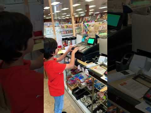 7 years old knows how to run the cash register