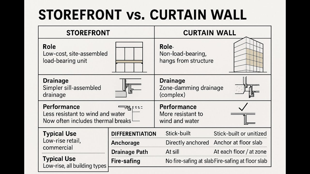 ARE Exam Prep: Storefront VS Curtain Wall for PPD, PDD & CE | ARE Lab