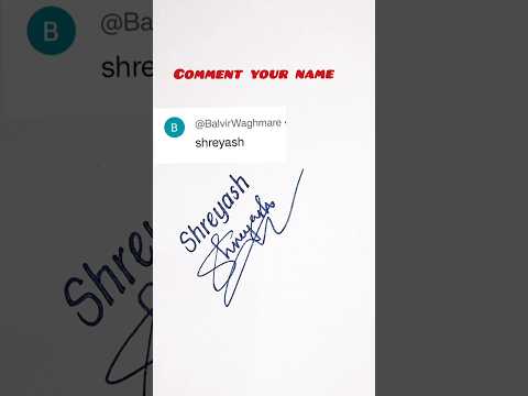 Shreyash Name Signature Style |#signature #shorts#name