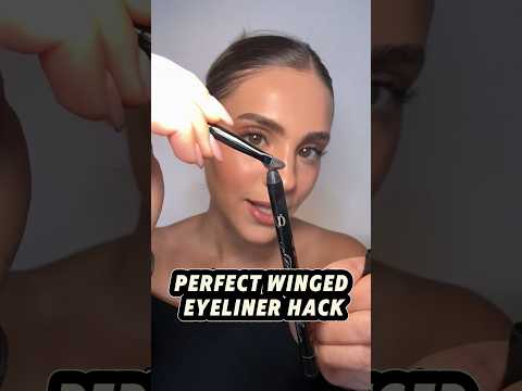 Love this eyeliner hack. It makes for the perfect baby winged eyeliner every single time#makeuphacks