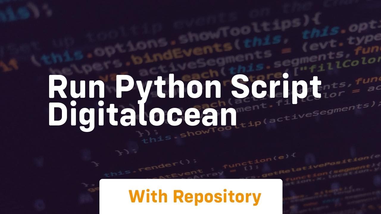 run python script digitalocean
