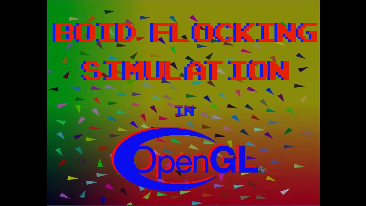 Boid Flocking Simulation Algorithm in C and OpenGL