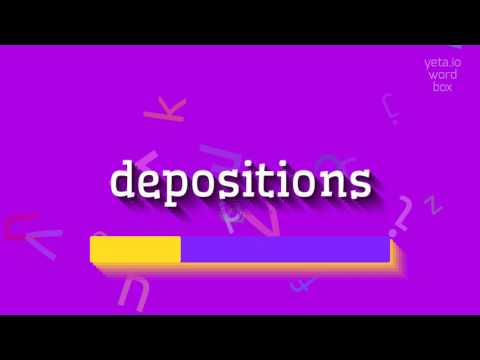 How to say "depositions"! (High Quality Voices)