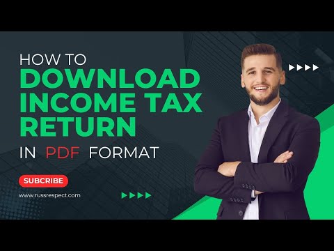 how to download Income Tax Return In pdf #Russrespect