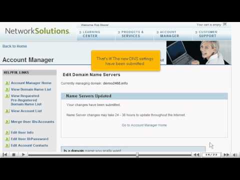 Updating DNS at NetworkSolutions.com