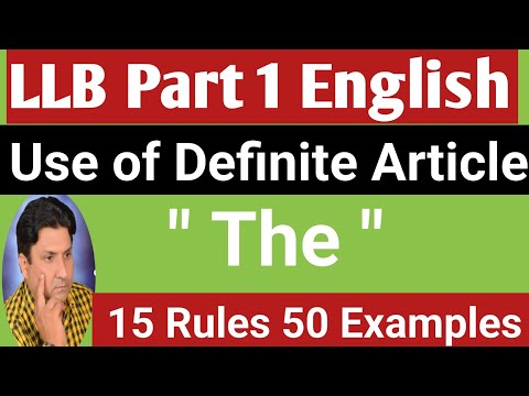 The Use of The |15 Rules and 50 examples | Explained in Urdu | Definite Article.