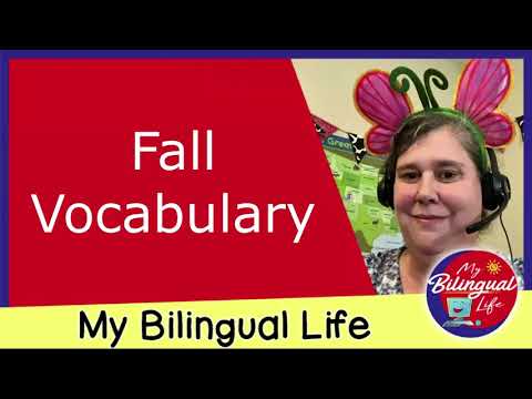 Fall Vocabulary in English and Spanish - Vocabulario del Otoño