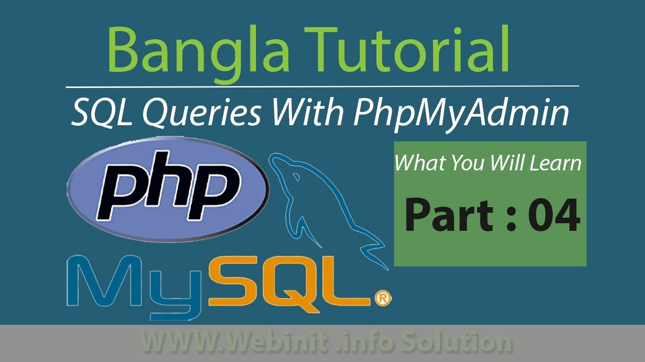 create database in phpmyadmin (insert data phpmyadmin table ) || part : 04