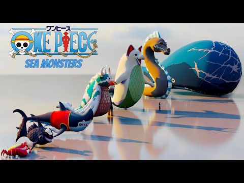 3D Size Comparison: One Piece Sea Kings & Sea Monsters 2024