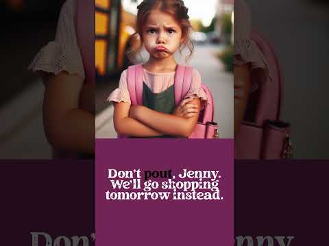 Pout in English | Daily English Word #englishvocabulary #englishlearning
