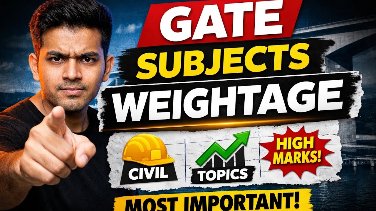 “GATE Civil 2026: Subject-wise Weightage + Smart Strategy to Score 70+”