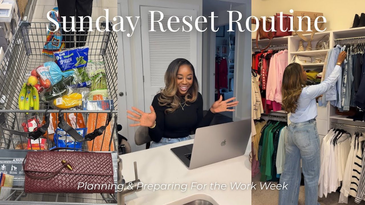 My FULL Sunday Reset Routine: Errands, Meal Prep, Planning & Outfits ☁️