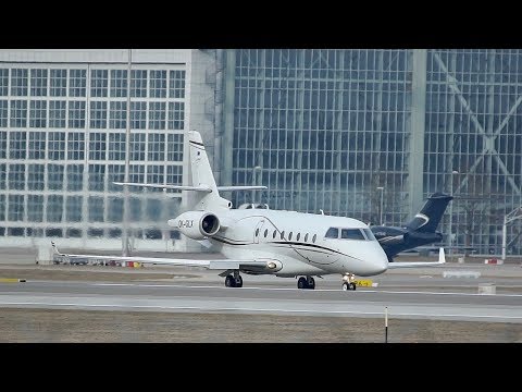 Gulfstream Aerospace Gulfstream G200 ECLAIR Aviation OK-GLX departure at Munich Airport