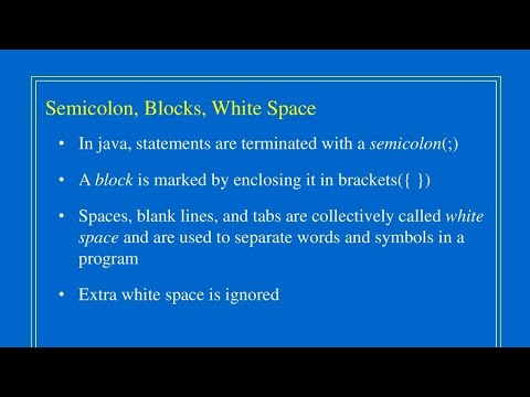 Java Tutorial: Semicolons and white spaces in Java