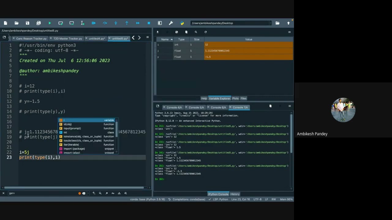 Exploring Numeric Data Types in Python: int, float, and complex