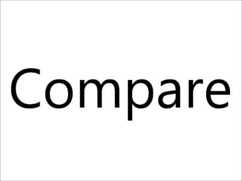How to Pronounce Compare
