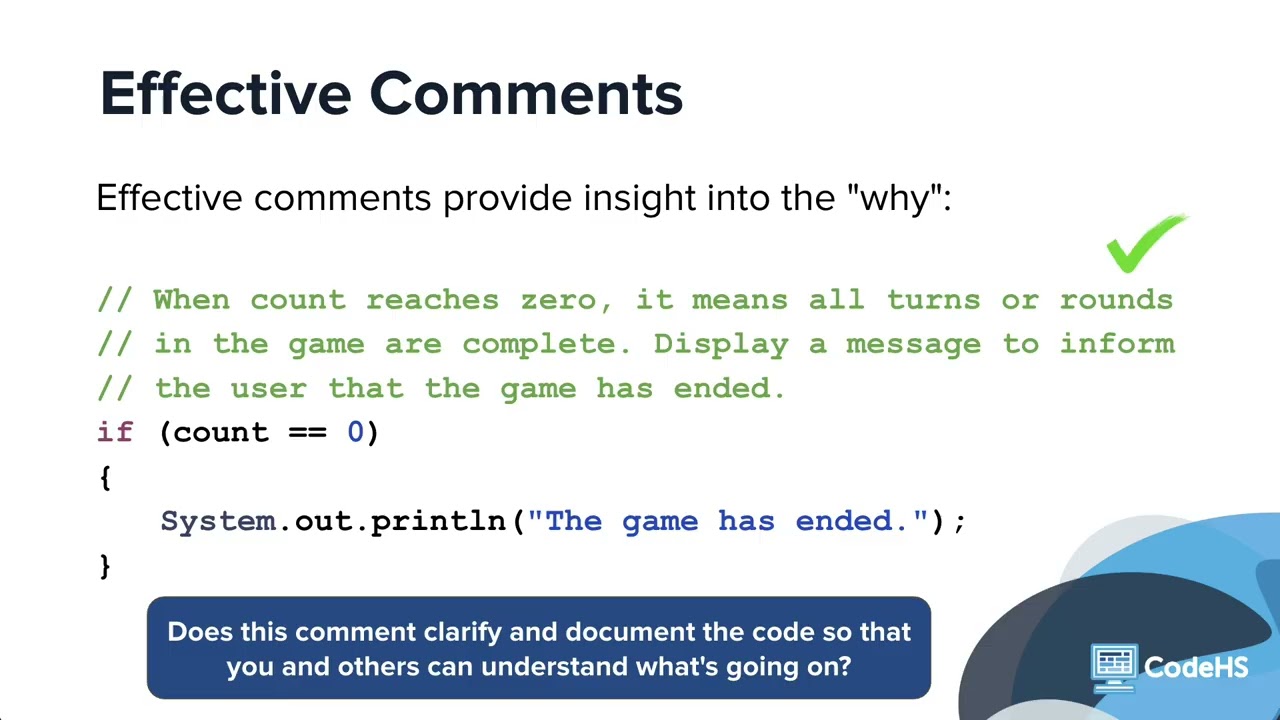 Documentation with Comments