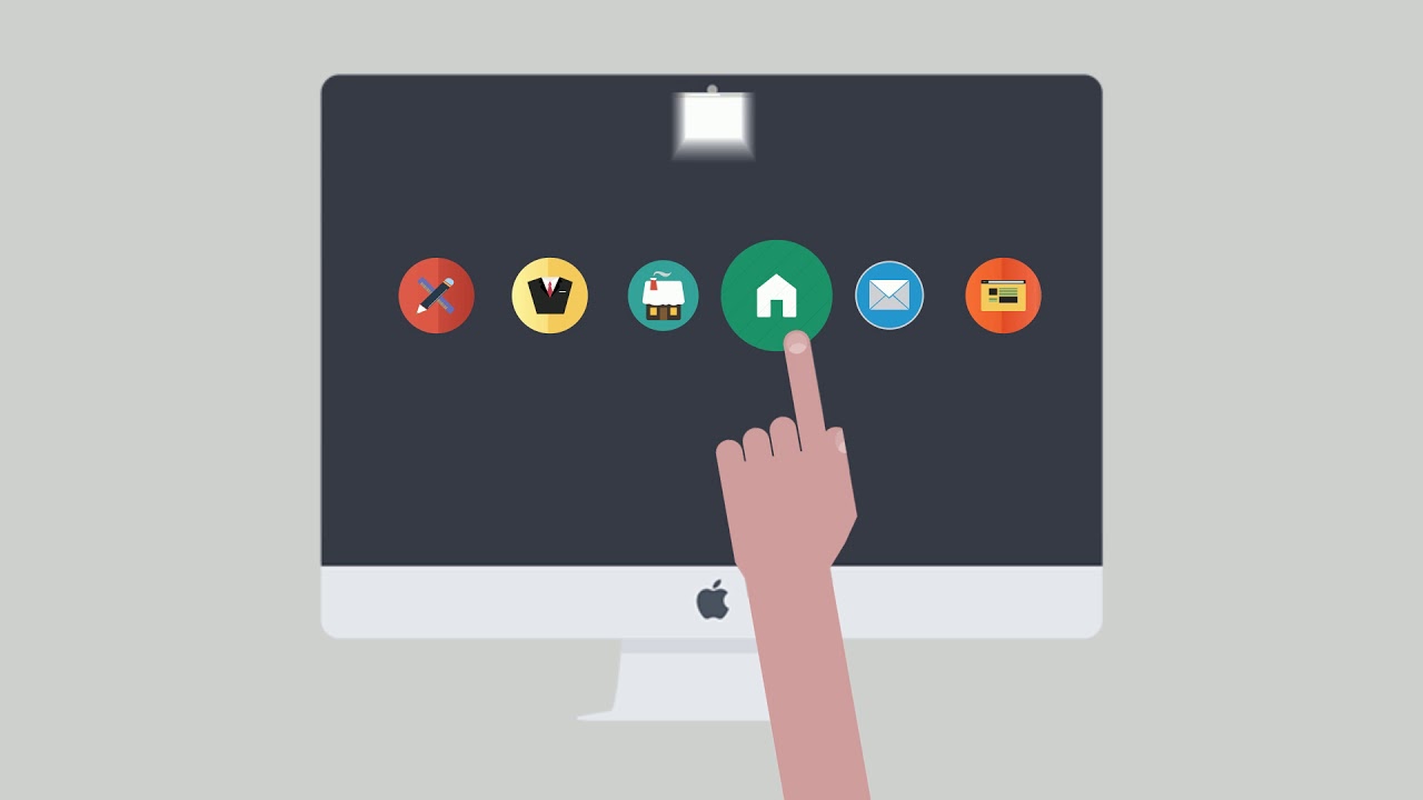 Flat animation for web infographic