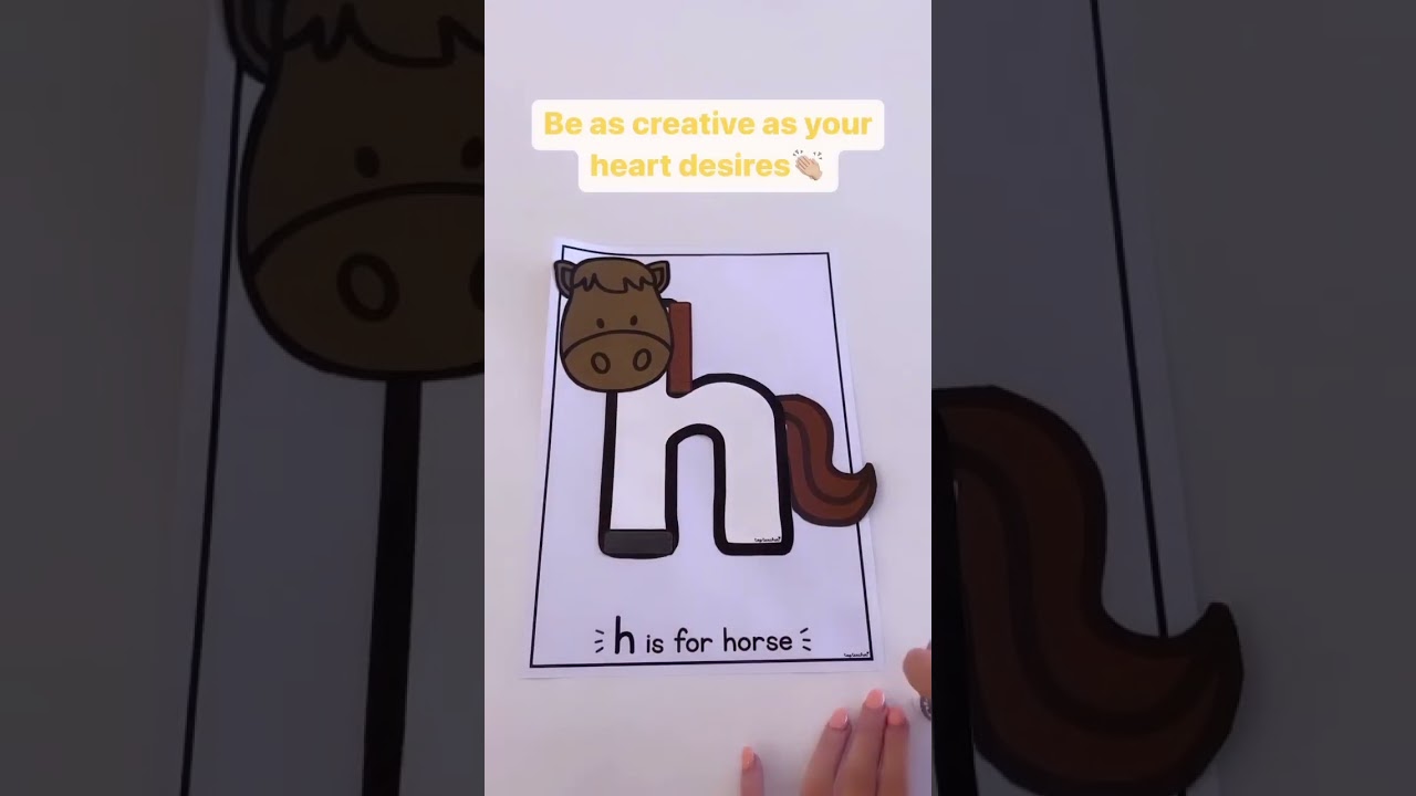 Alphabet Craft Printable Template: Letter H