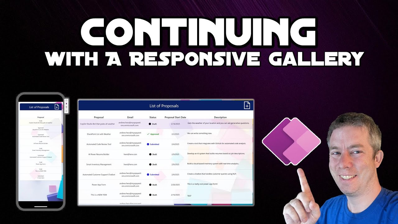 Power Apps: How to Add a Responsive Gallery to Your Power App...