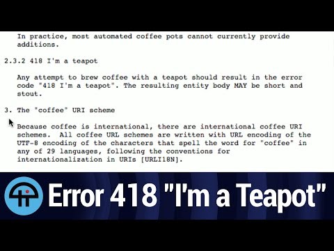 Http Error 418: "I'm a Teapot"