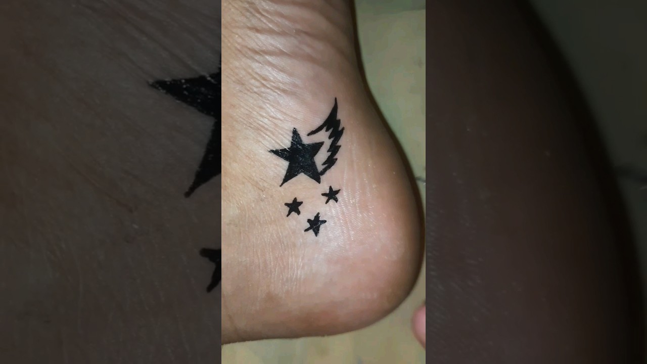 star tattoo on foot for girls #viral #shorts