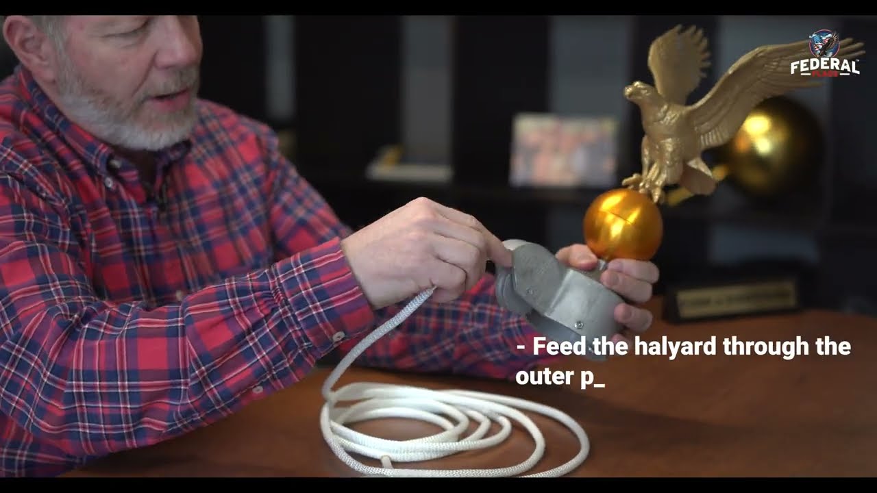 How to Set Up A Rope Halyard for Your Flagpole | Federal Flags