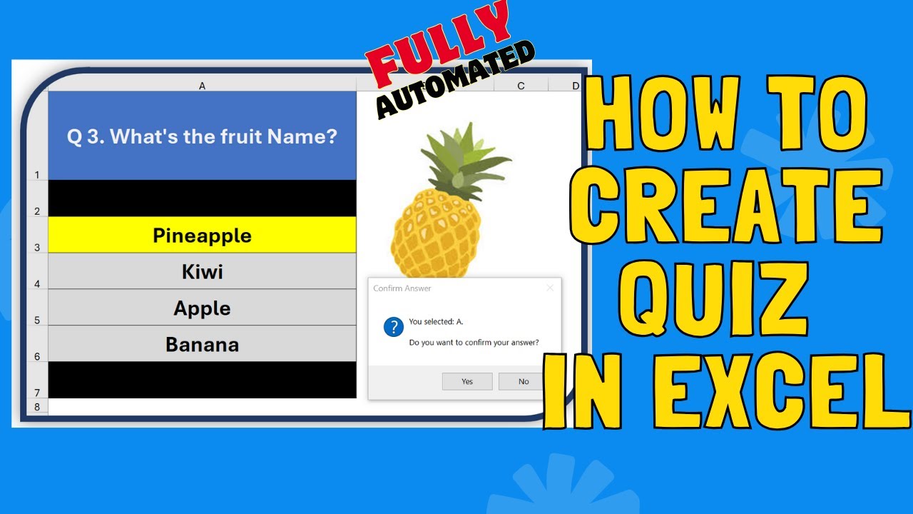 How to create fully automated Quiz in Excel using VBA