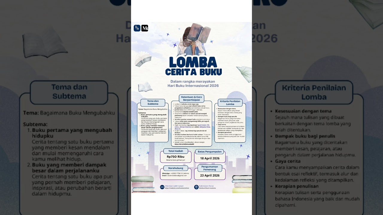 Ayo ikutan. Ketik saja di https://medium.com/booknotations #medium #books #literasi