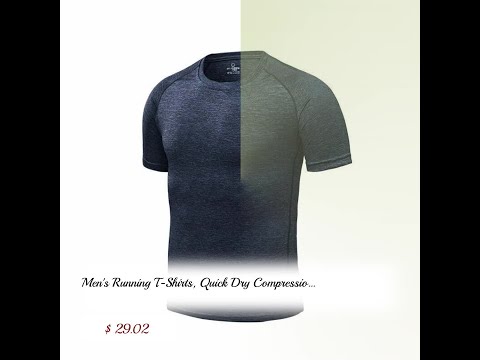Men's Running T-Shirts, Quick Dry Compression Sport T-Shirts, Fitness Gym Running Shirts, Soccer ...