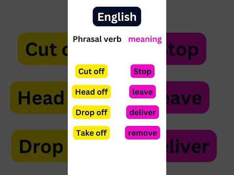 phrasal verbs with " off" in English. #synonyms
