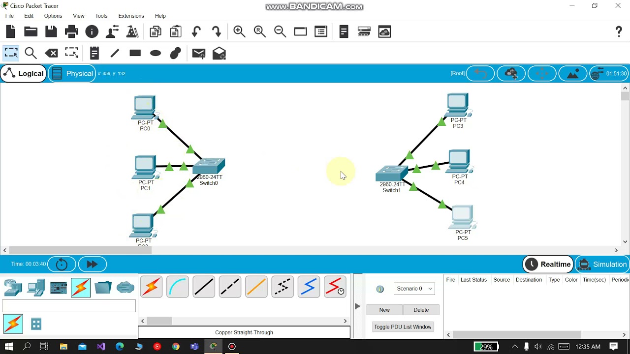 Set up LAN networks using Cisco Packet Tracker | Switch , Router & Pc