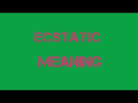 Vocabulary - Ecstatic - Meaning in tamil and english