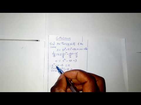How to find the turning point of the curve in Calculus
