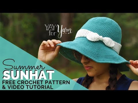 Summer Sunhat - Free Crochet Pattern for Babies, Kids, & Adults | Yay For Yarn