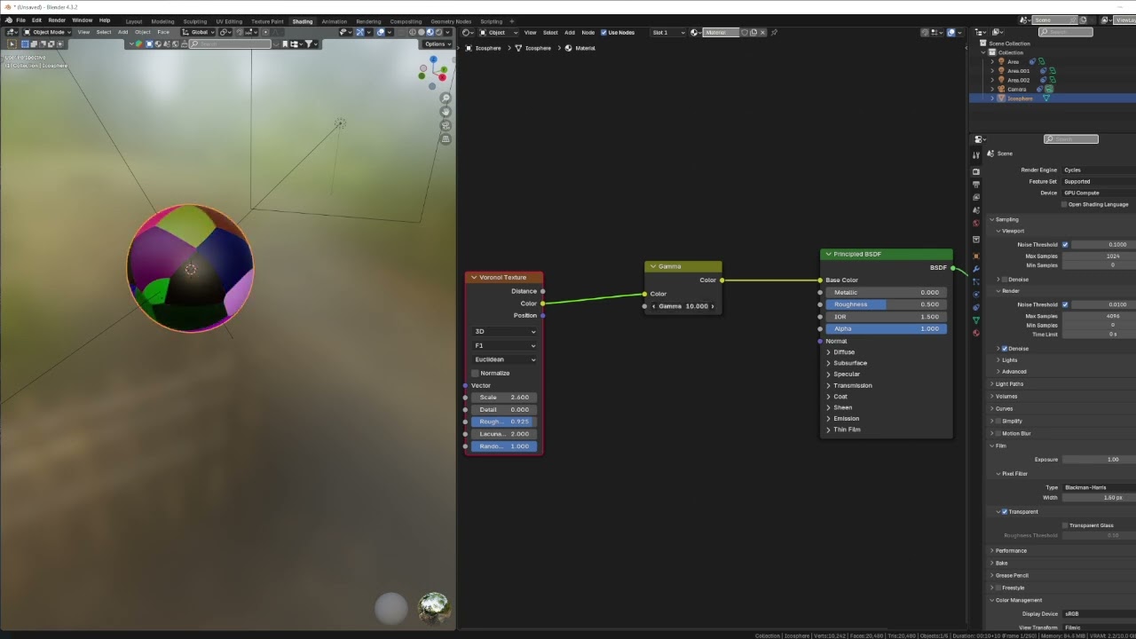 Gamma Node in Blender Shader
