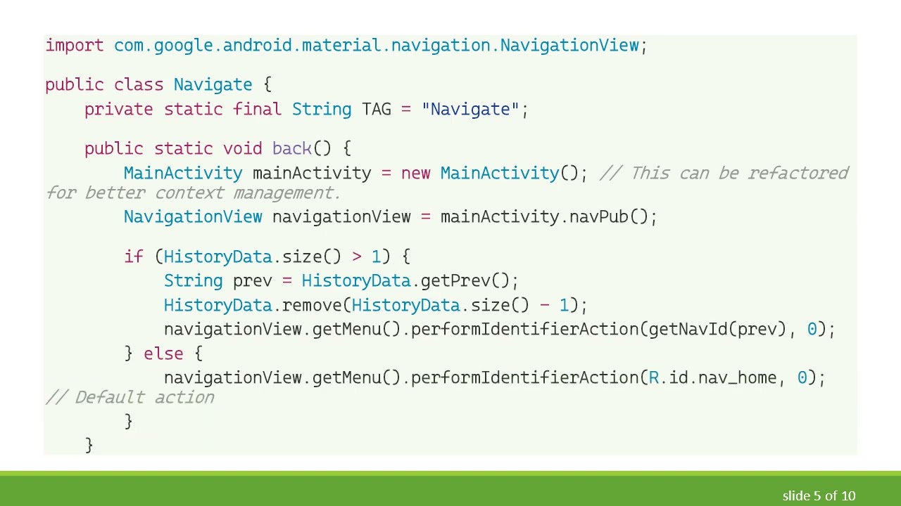 Implementing Navigation Drawer Back Stack in Android Studio