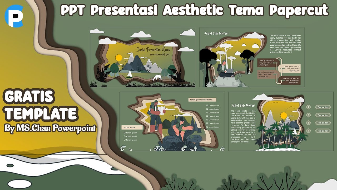 PPT Free Aesthetic Presentation Theme Papercut I Morph Transition Part 22