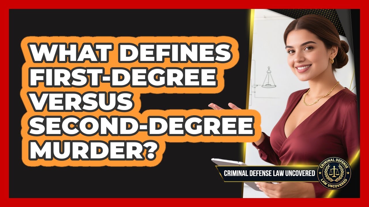 What Defines First-degree Versus Second-degree Murder? - Criminal Defense Law Uncovered