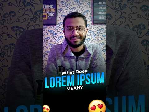 What Does Lorem Ipsum Mean? 🤔 #qadirsgraphics #loremipsum