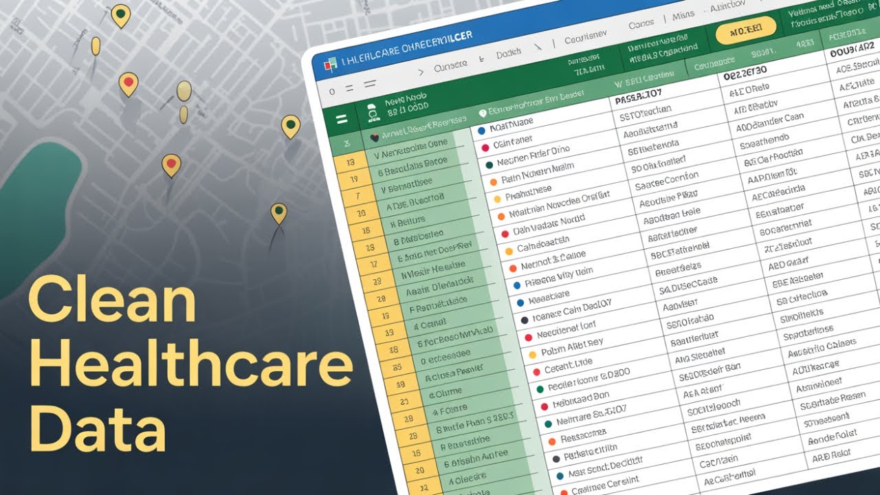 HealthGIS1: Prepare Healthcare Data for Geocoding: Excel Tips for Mapping Family Physicians