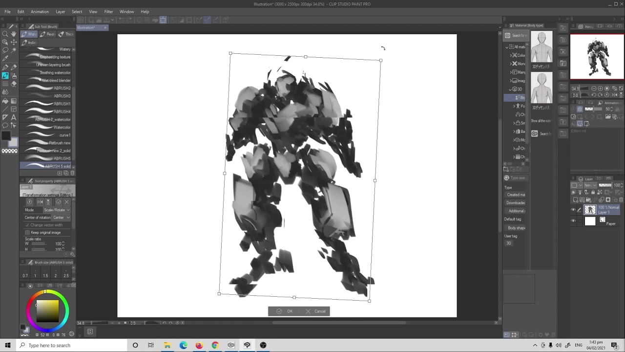 Speedpainting Mech Design in ClipStudioPaint Pro