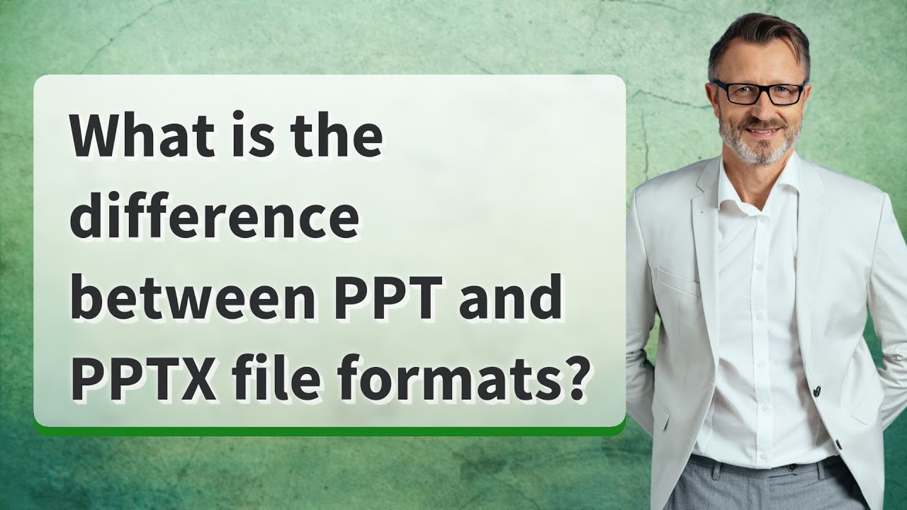 What is the difference between PPT and PPTX file formats?