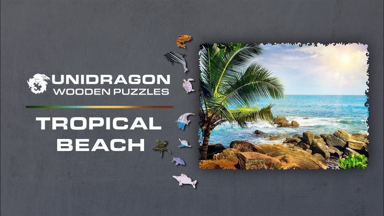 TROPICAL BEACH | Wooden Jigsaw Puzzle | Unidragon