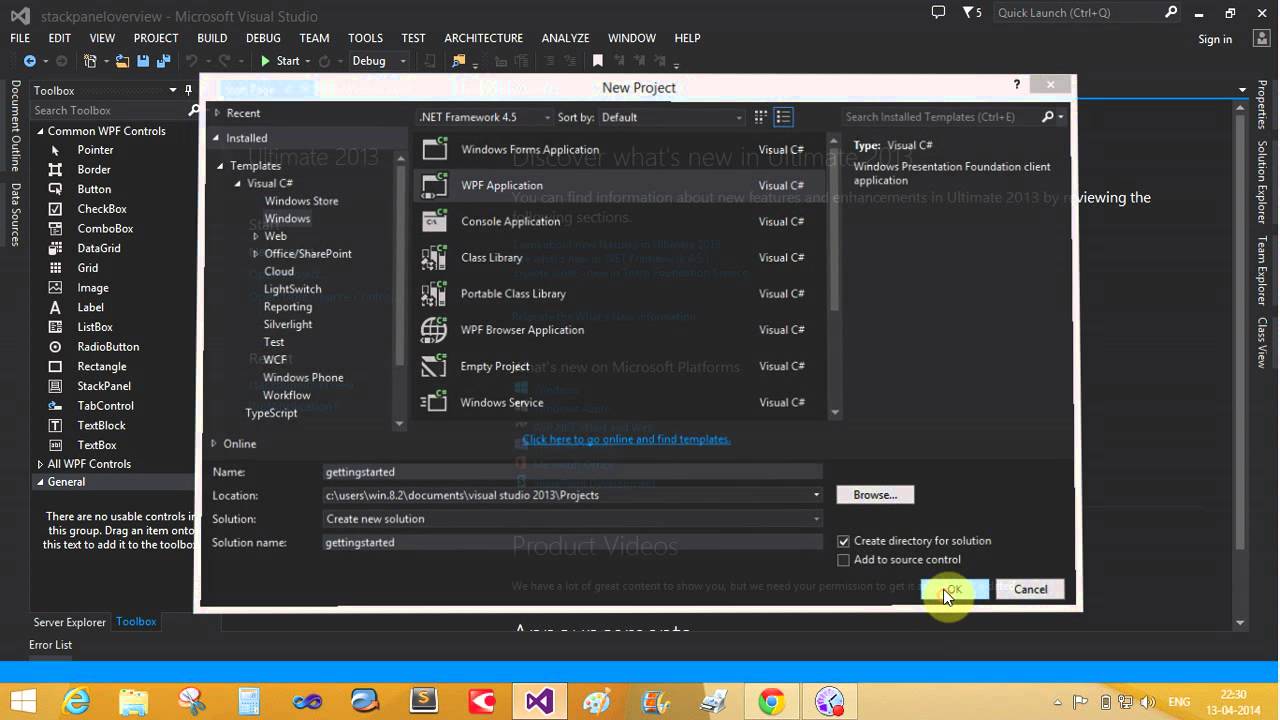 Getting Started with WPF Tutorial part-1