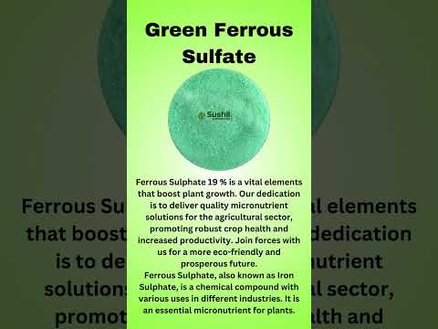 Ferrous Sulphate - Green Vitriol Latest Price, Manufacturers & Suppliers
