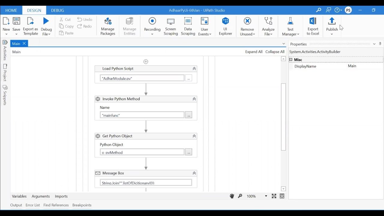 Integrate Python with UiPath