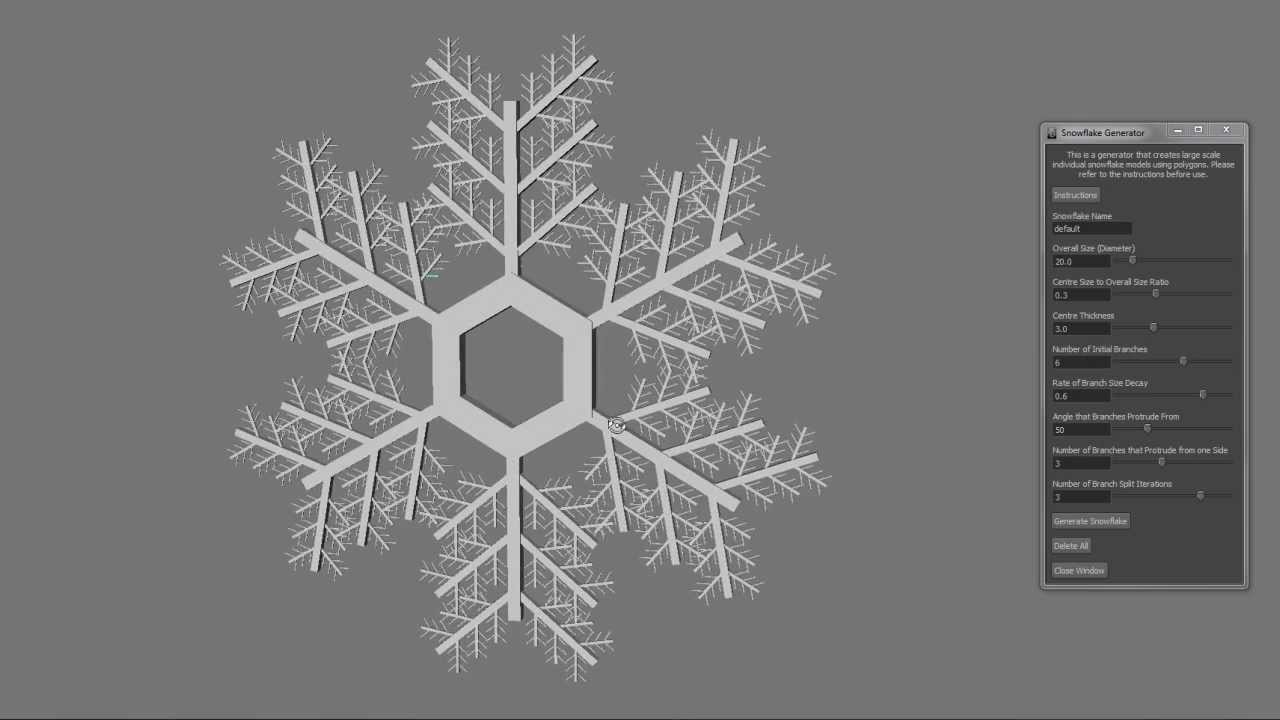 Snowflake Generator Demonstration